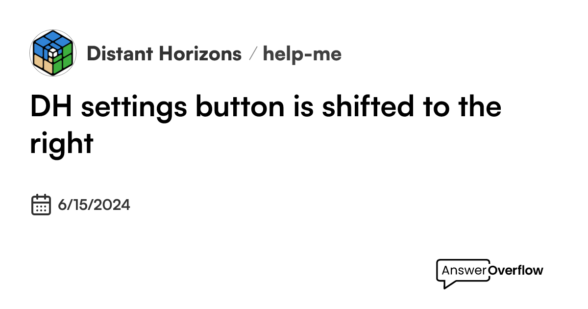 DH settings button is shifted to the right - Distant Horizons