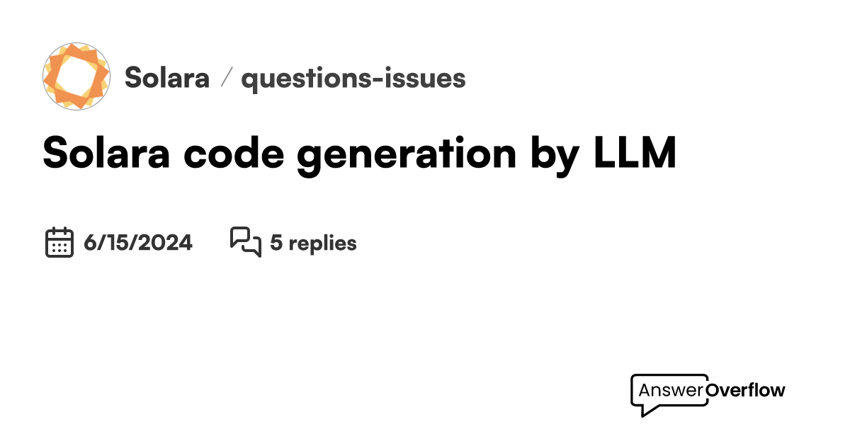 Solara code generation by LLM - Solara