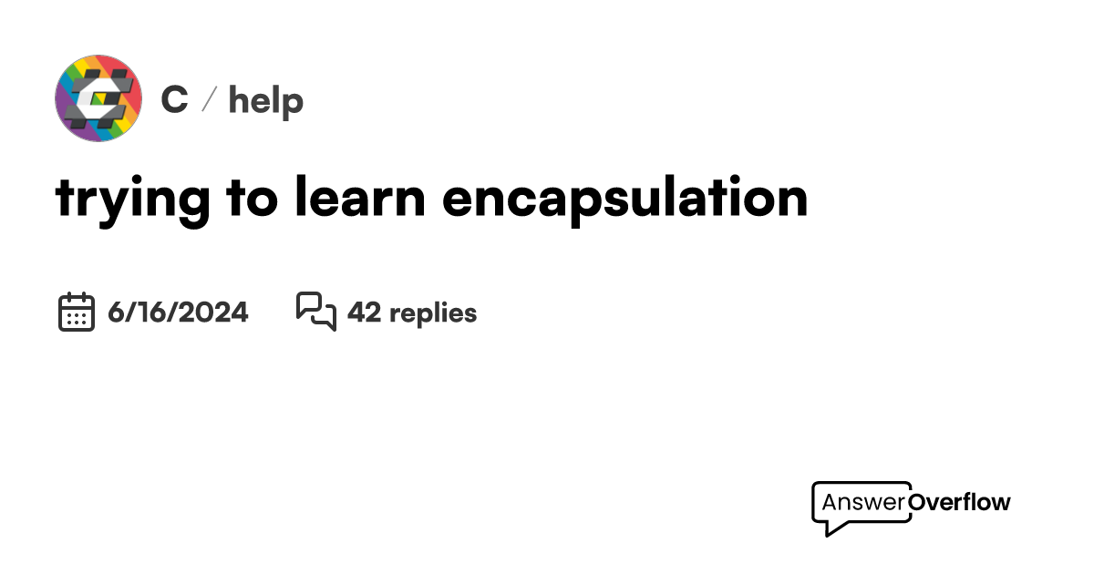 trying to learn encapsulation - C#