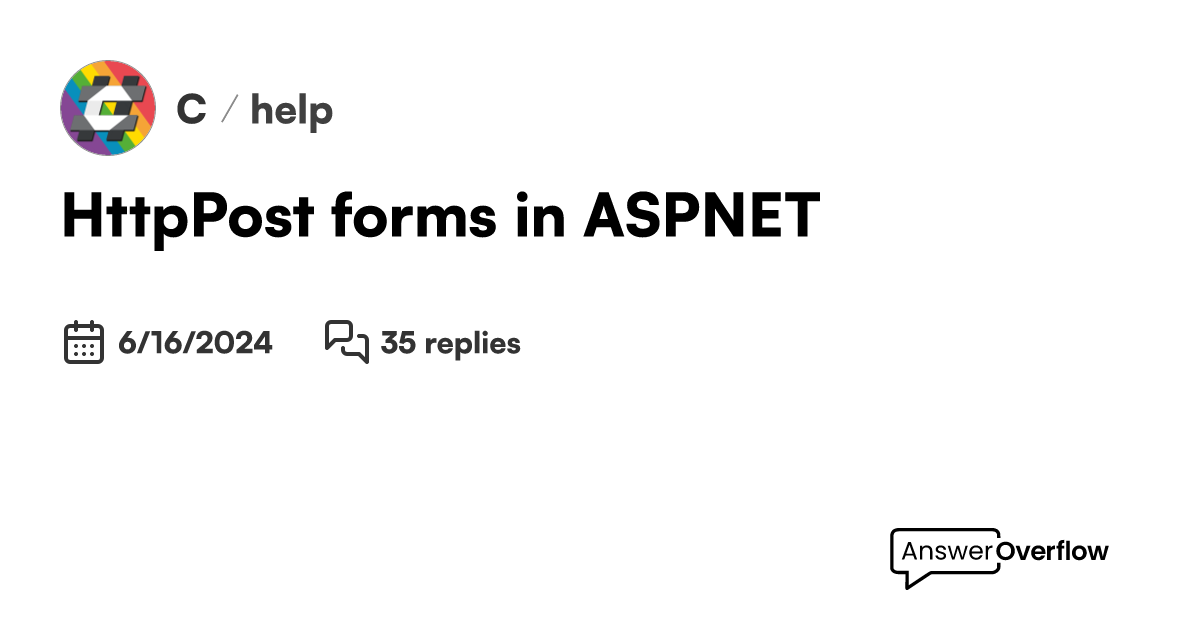 Post Forms In Aspnet C 8980