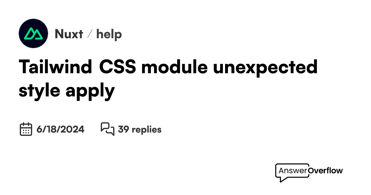Tailwind CSS module unexpected style apply - Nuxt