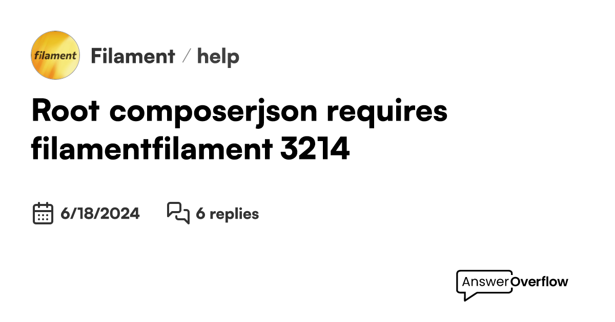 Root composer.json requires filament/filament 3.2.1.4 - Filament