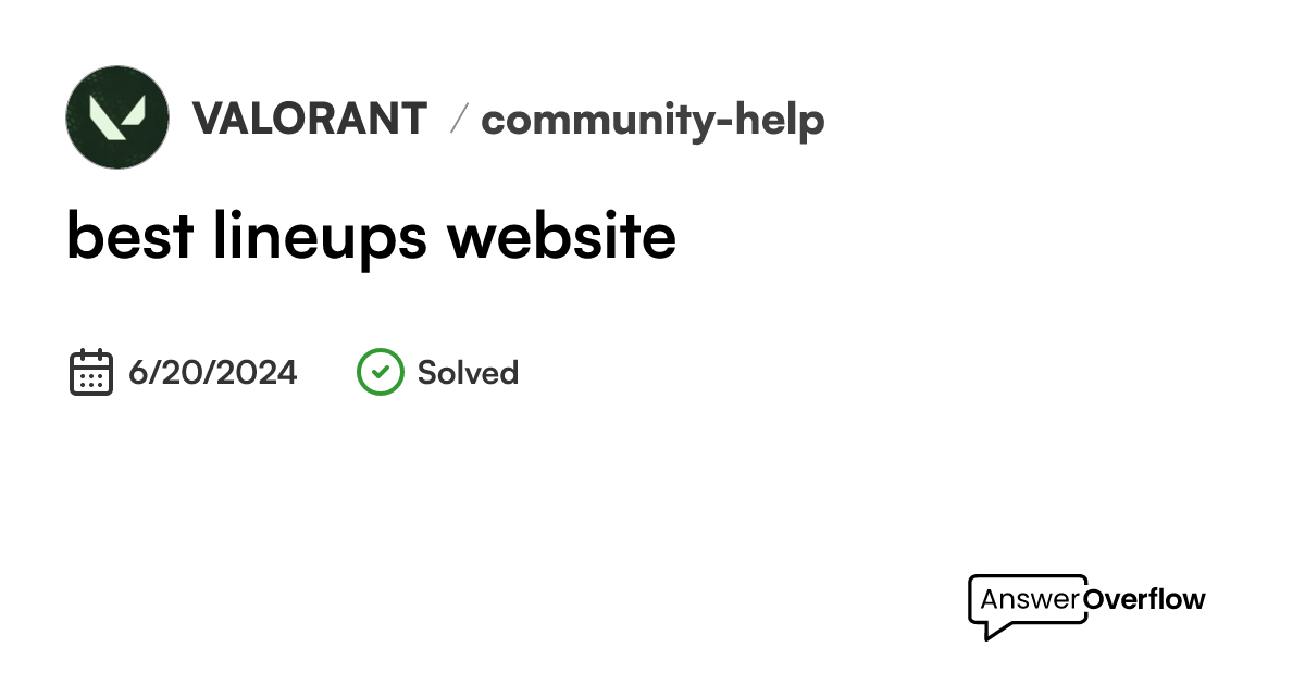 best lineups website - VALORANT