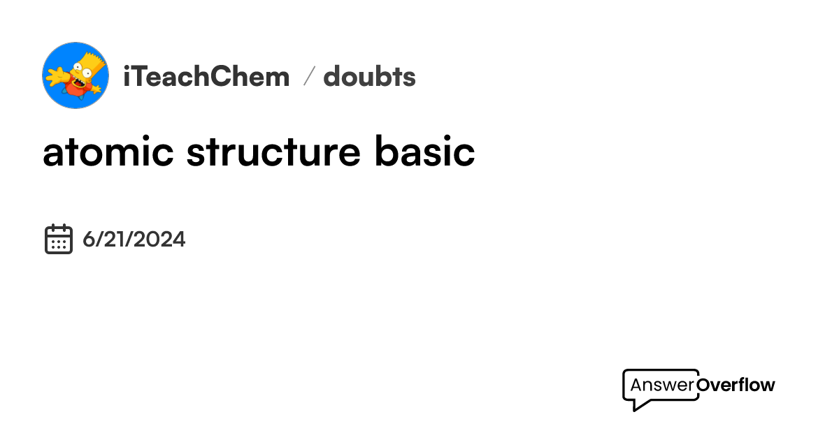 atomic structure basic - iTeachChem