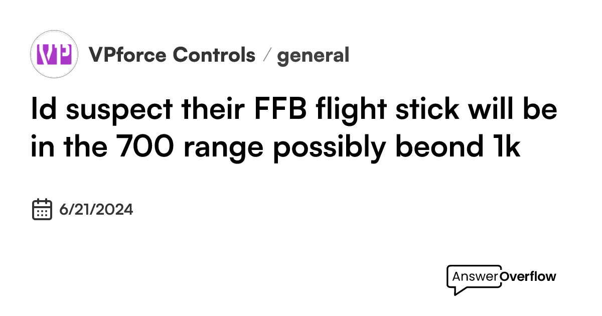 I'd suspect their FFB flight stick will be in the $700+ range possibly ...