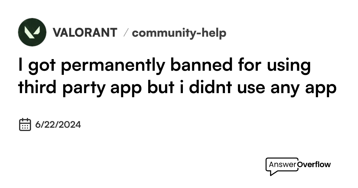 I got permanently banned for using third party app but i didn't use any ...