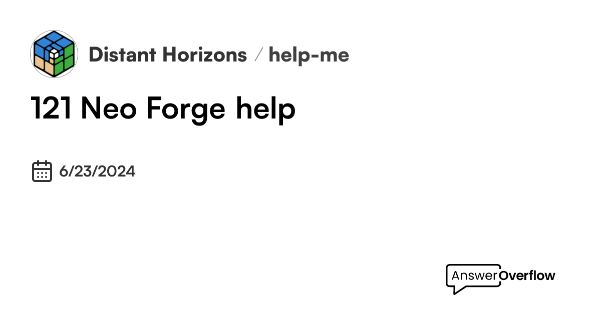 1.21 Neo Forge help - Distant Horizons