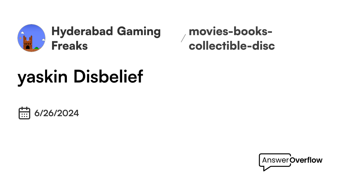 yaskin :Disbelief: - Hyderabad Gaming Freaks!🎮🇮🇳