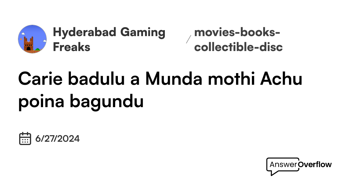 ||Carie badulu a Munda mothi Achu poina bagundu|| - Hyderabad Gaming Freaks!🎮🇮🇳