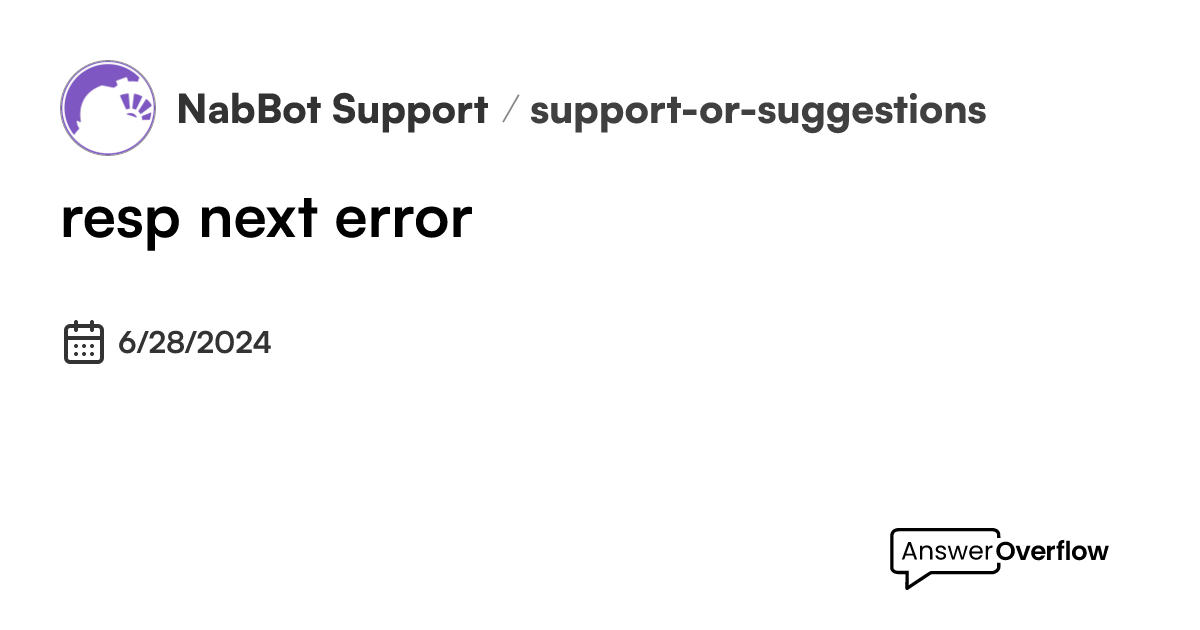 resp next error - NabBot Support