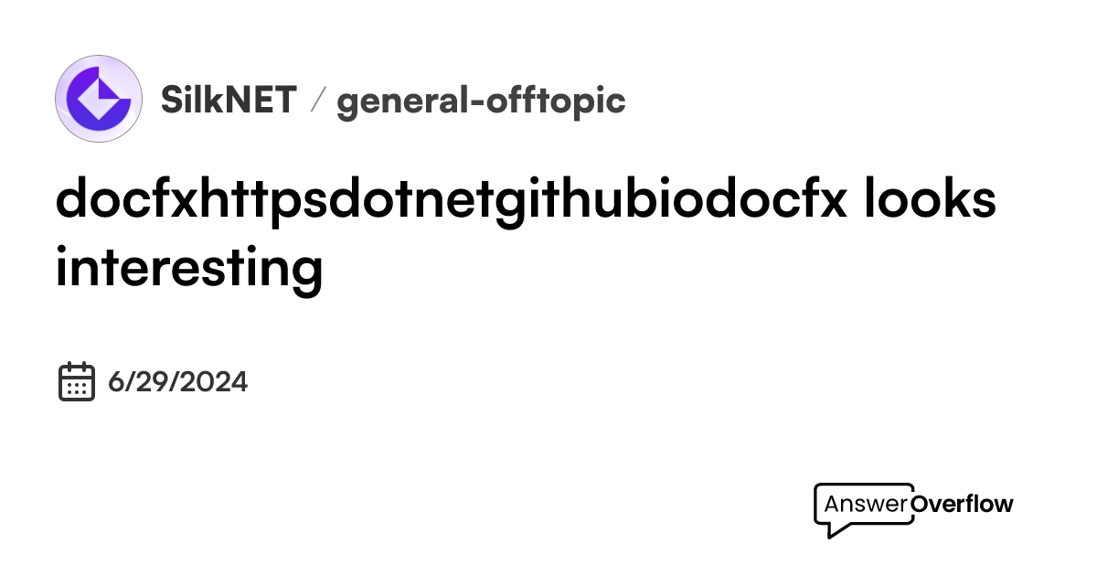 [docfx]( ) looks interesting - Silk.NET