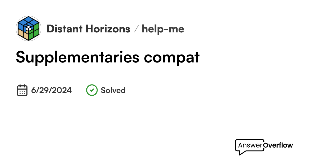Supplementaries compat - Distant Horizons