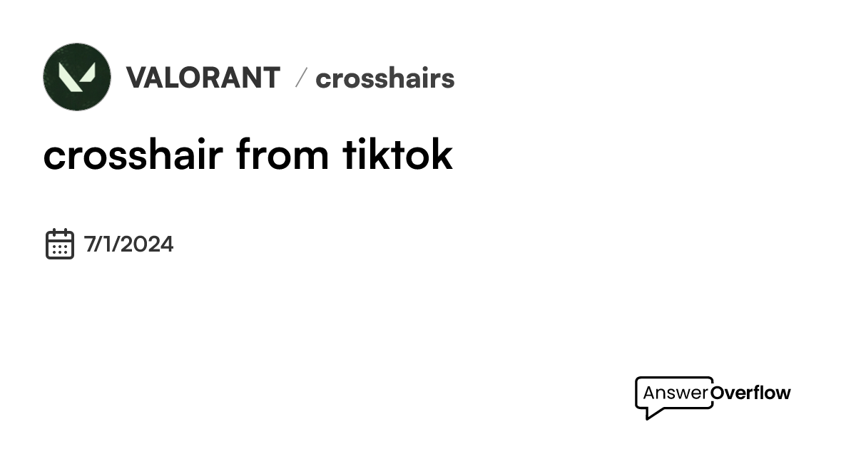 crosshair from tiktok - VALORANT