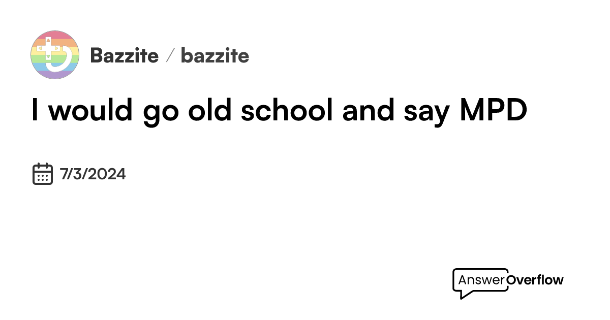 I would go old school and say MPD - Universal Blue