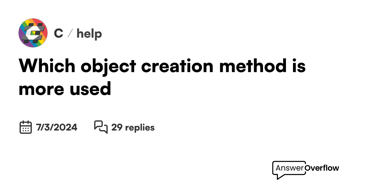 Which object creation method is more used? - C#