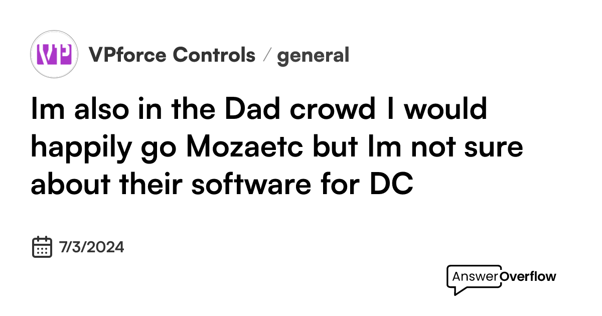 I'm also in the Dad crowd. I would happily go Moza/etc but I'm not sure ...