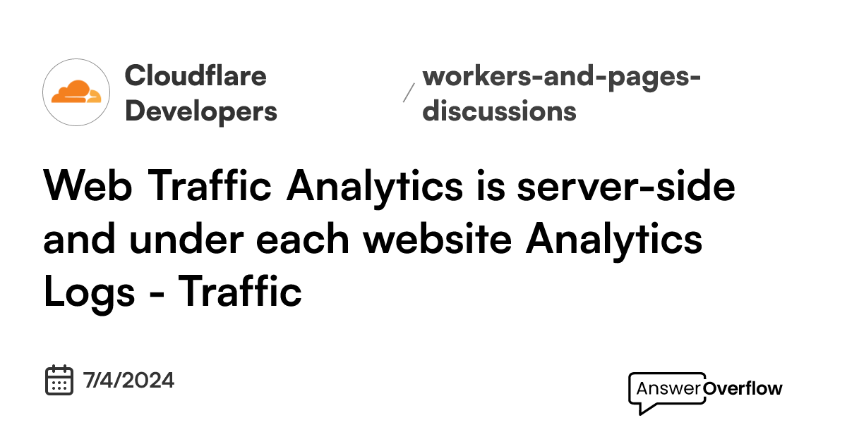 Web Traffic Analytics is server-side and under each website "Analytics & Logs" -> Traffic ...