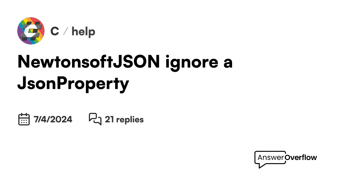 Newtonsoft.JSON ignore a JsonProperty - C#