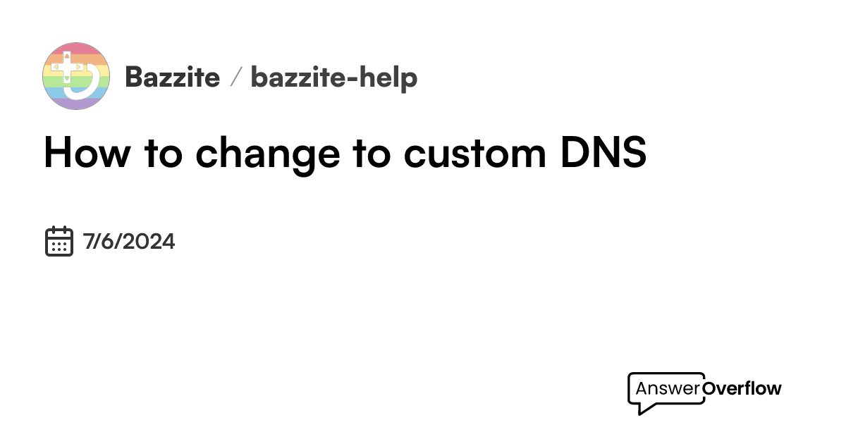 How to change to custom DNS? - Universal Blue