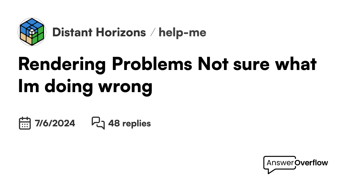 Rendering Problems, Not sure what I'm doing wrong - Distant Horizons
