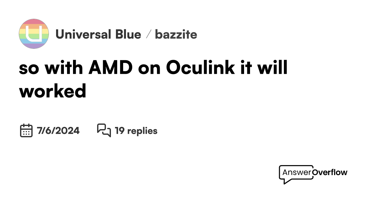 so with AMD on Oculink it will worked ? - Universal Blue