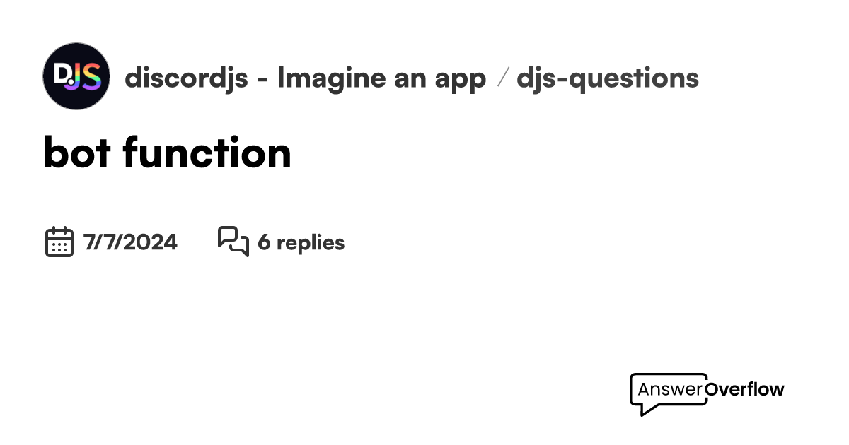 bot function - discord.js - Imagine a 👻