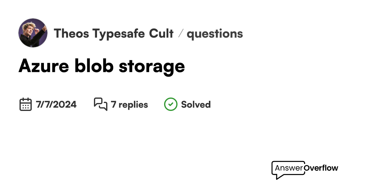 Azure blob storage - Theo's Typesafe Cult