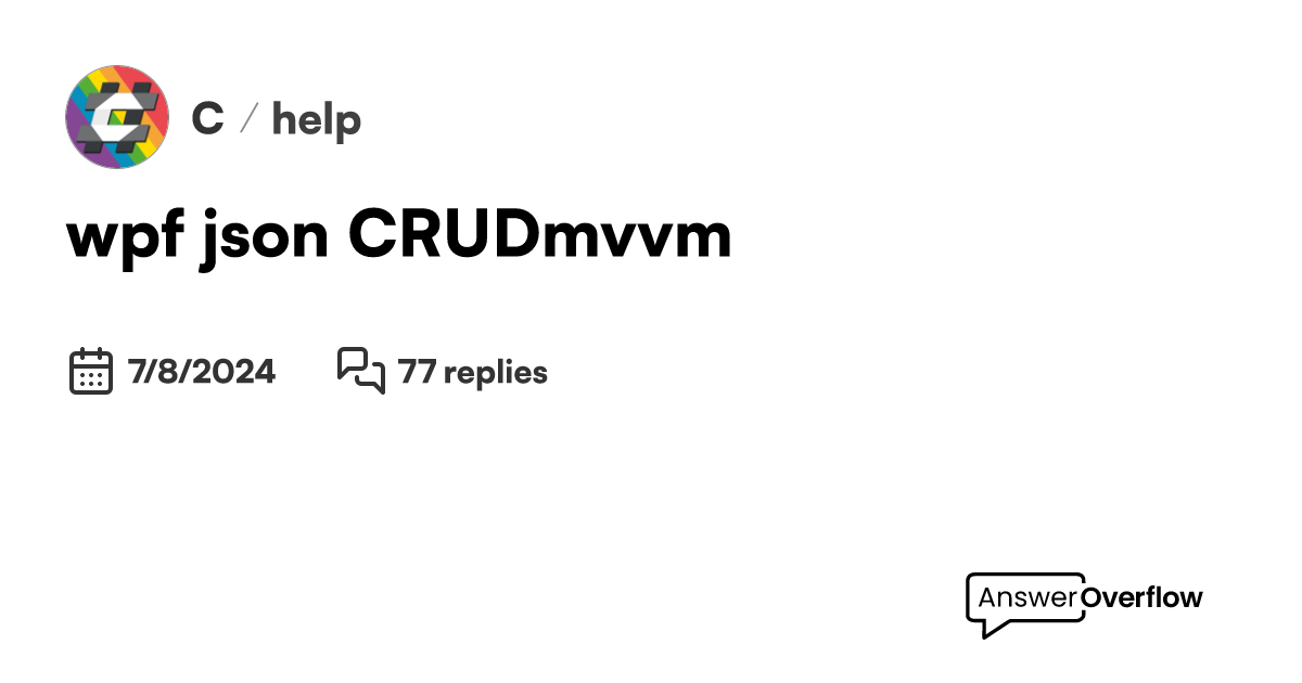 wpf json CRUD(mvvm) - C#