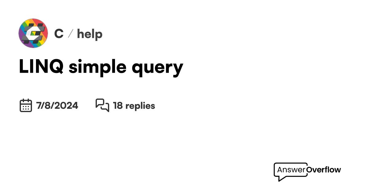 LINQ, simple query - C#