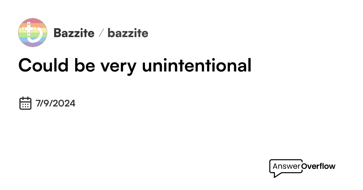 Could be very unintentional - Universal Blue