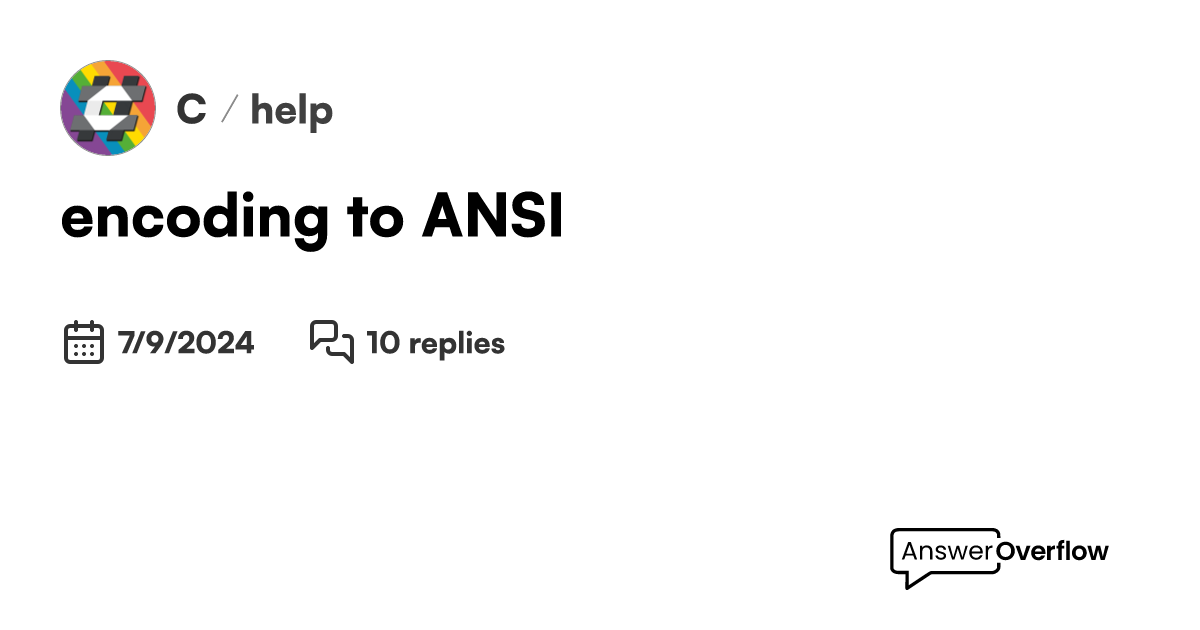 encoding to ANSI - C#