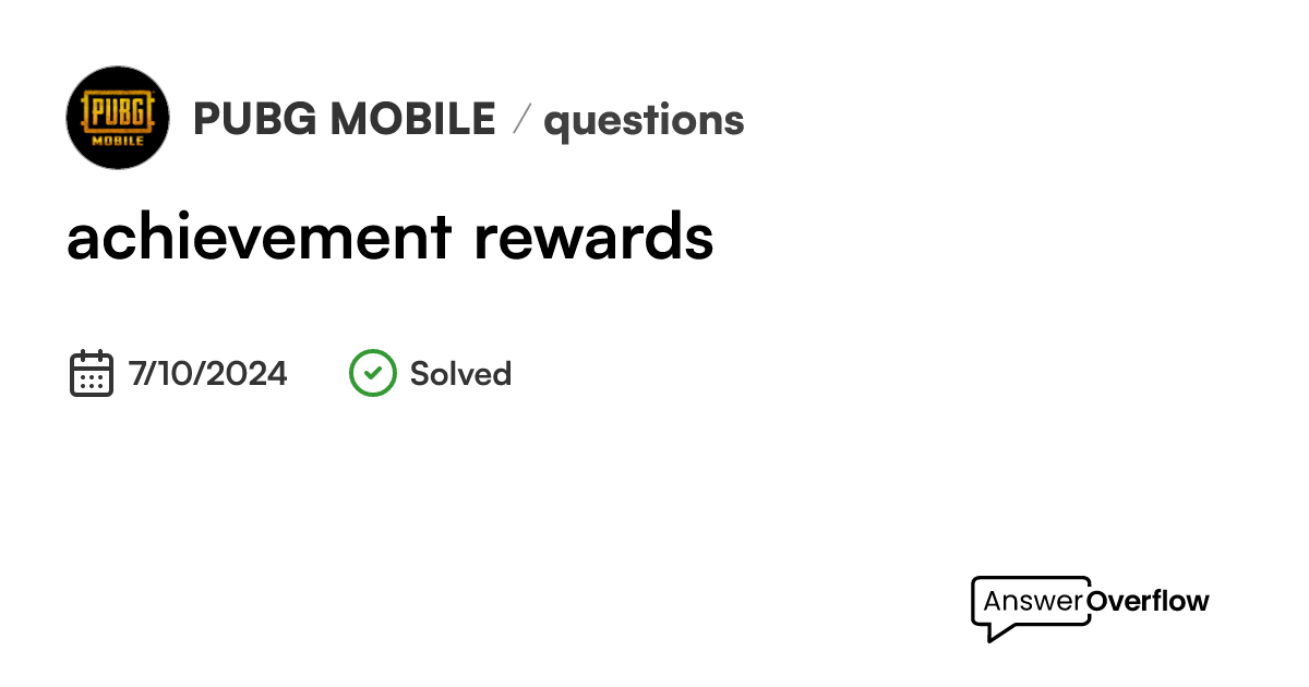 achievement rewards - PUBG MOBILE