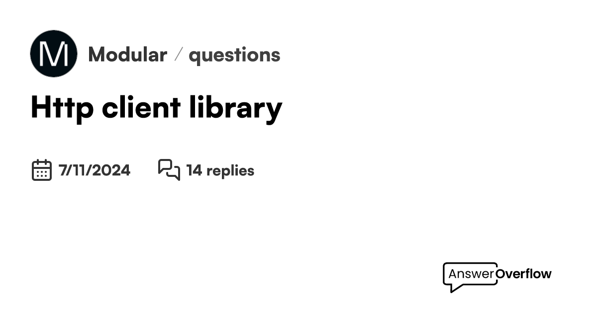 Http client library - Modular