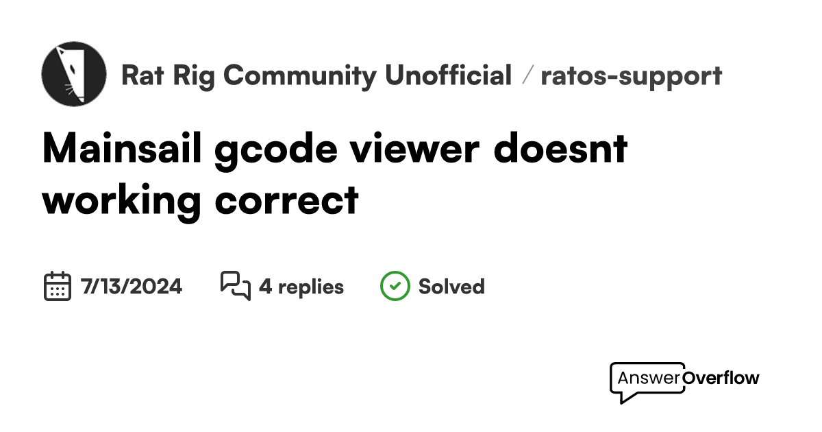 Mainsail gcode viewer doesn't working correct - Rat Rig Community [Unofficial]