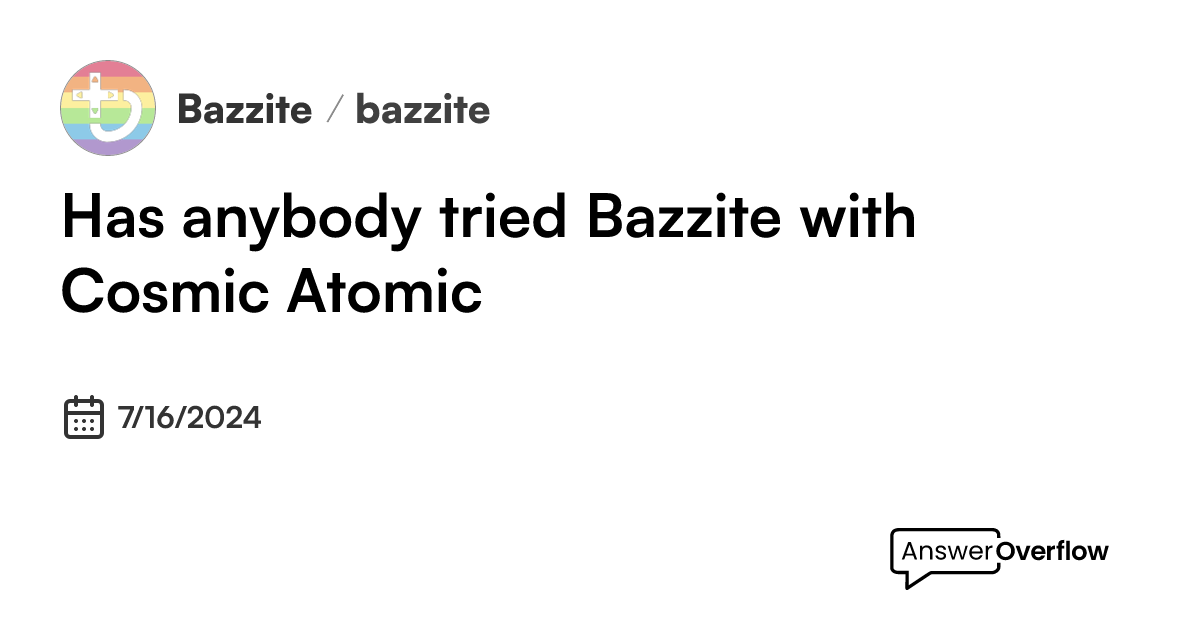 Has anybody tried Bazzite with Cosmic Atomic? - Universal Blue