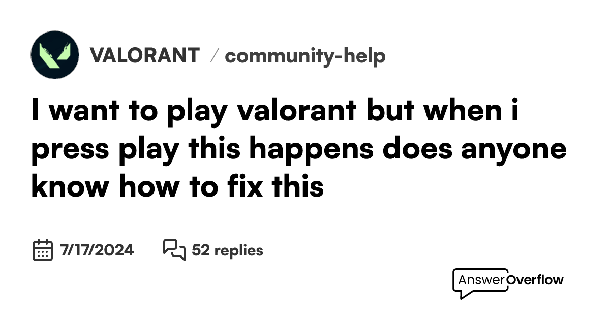 I want to play valorant but when i press play this happens does anyone know how to fix this ...