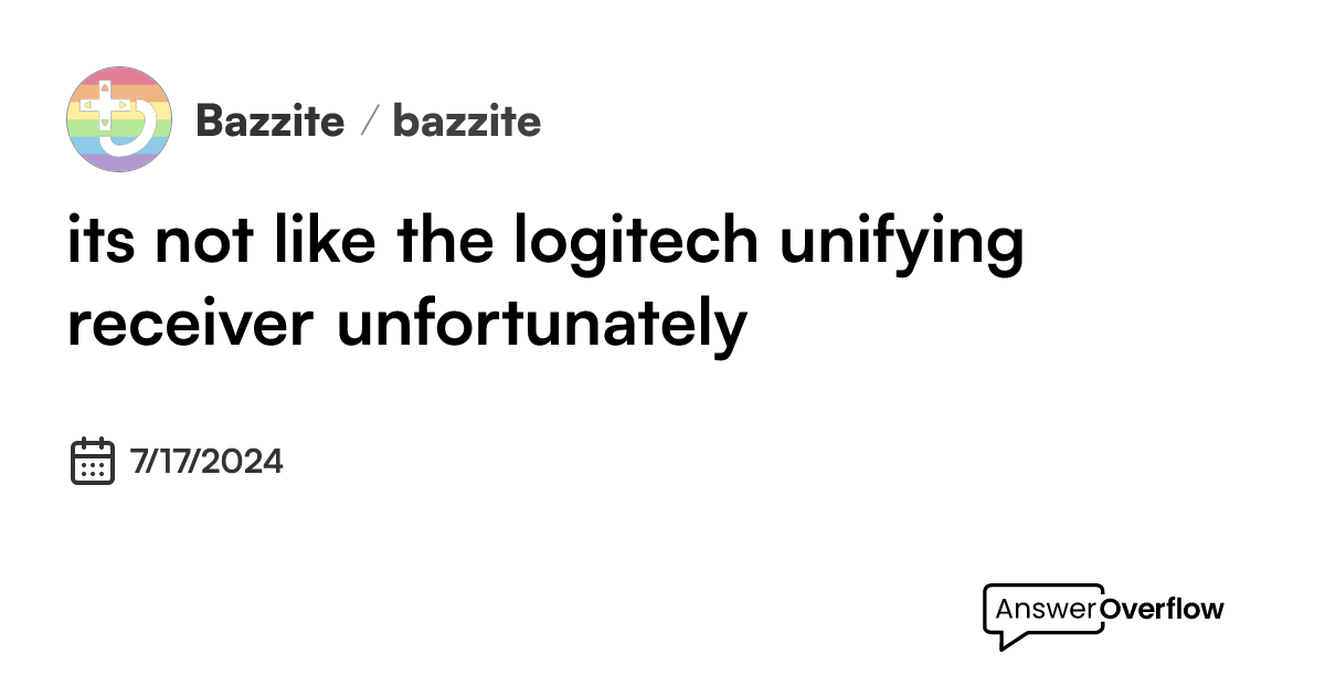 its not like the logitech unifying receiver unfortunately - Universal Blue