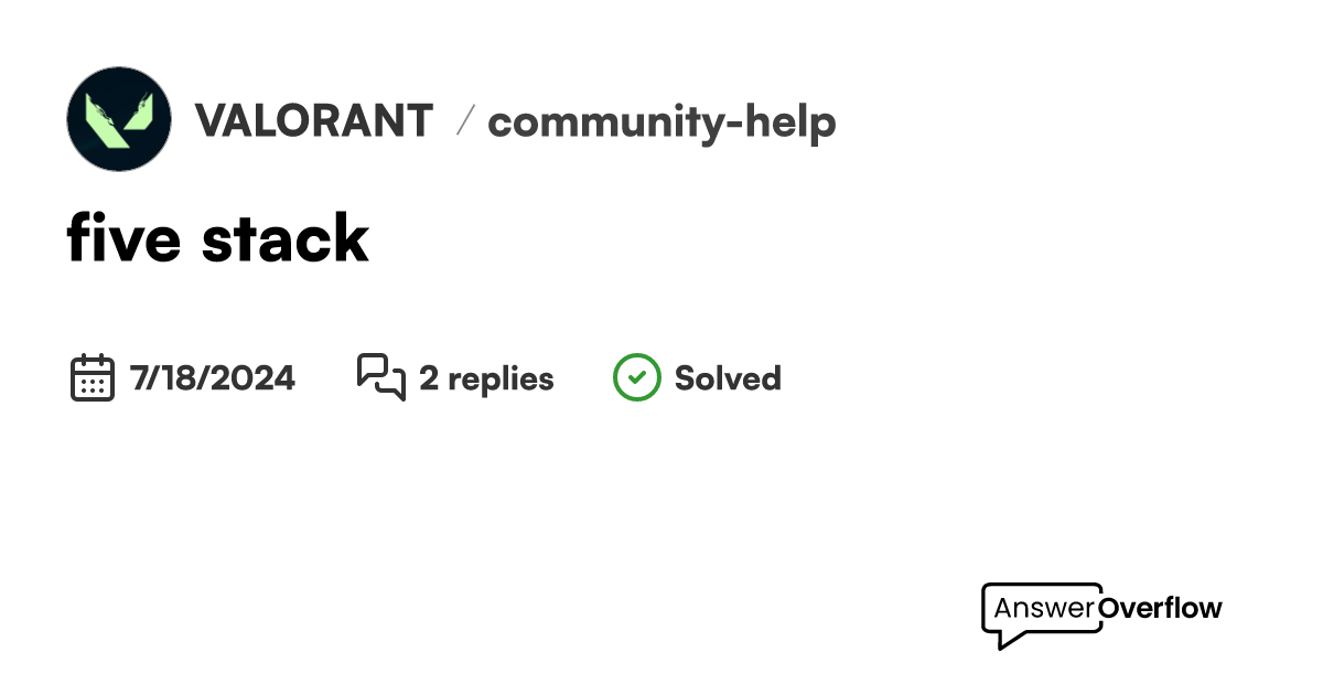 five stack - VALORANT
