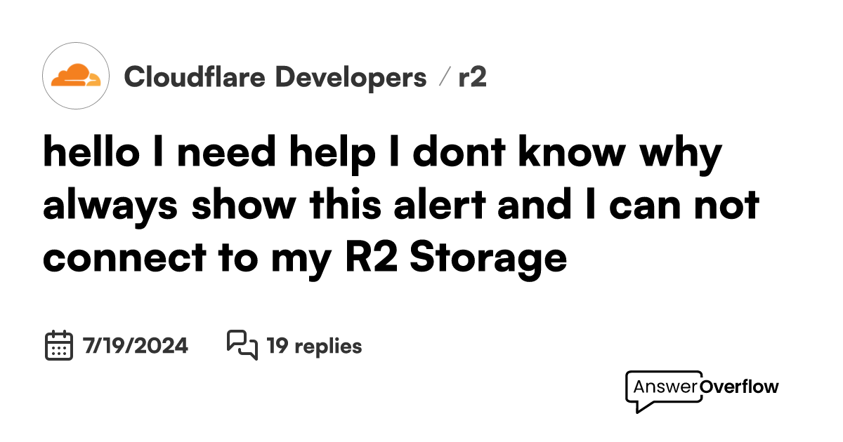 hello, I need help ! I dont know why always show this alert, and I can not connect to my R2 ...