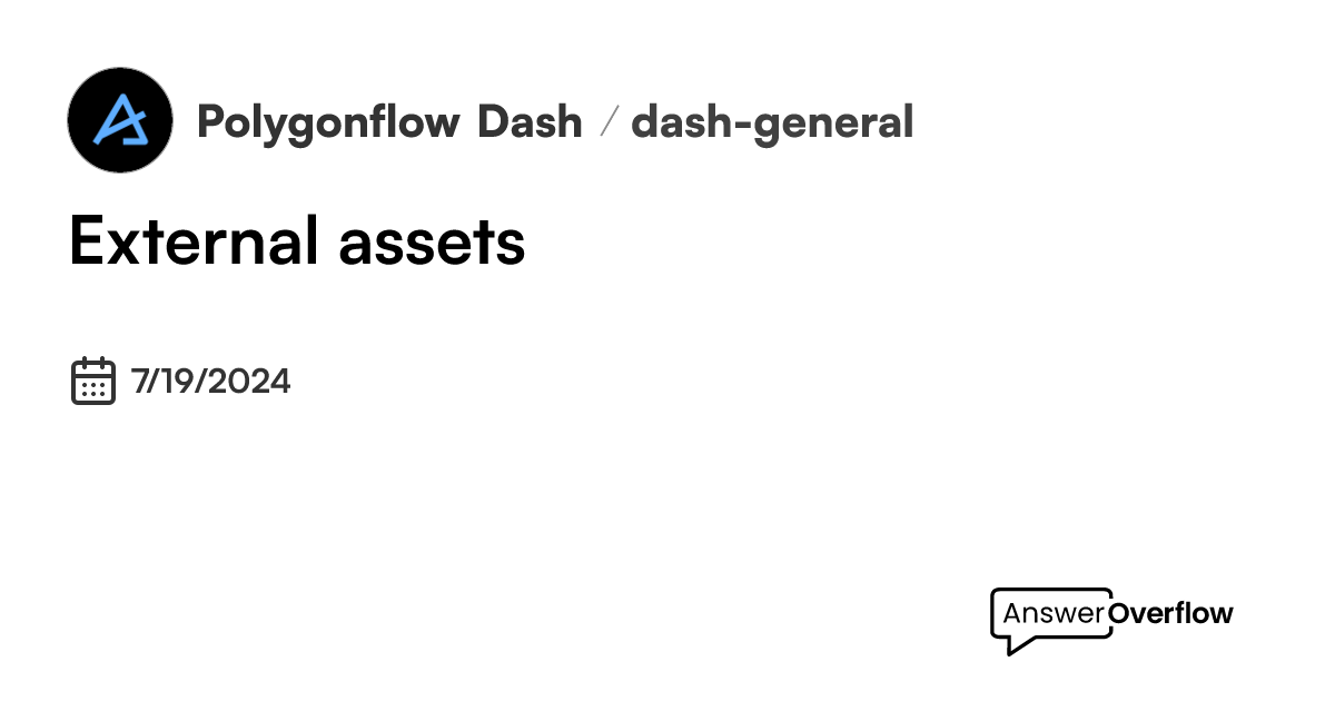 External assets - Polygonflow Dash