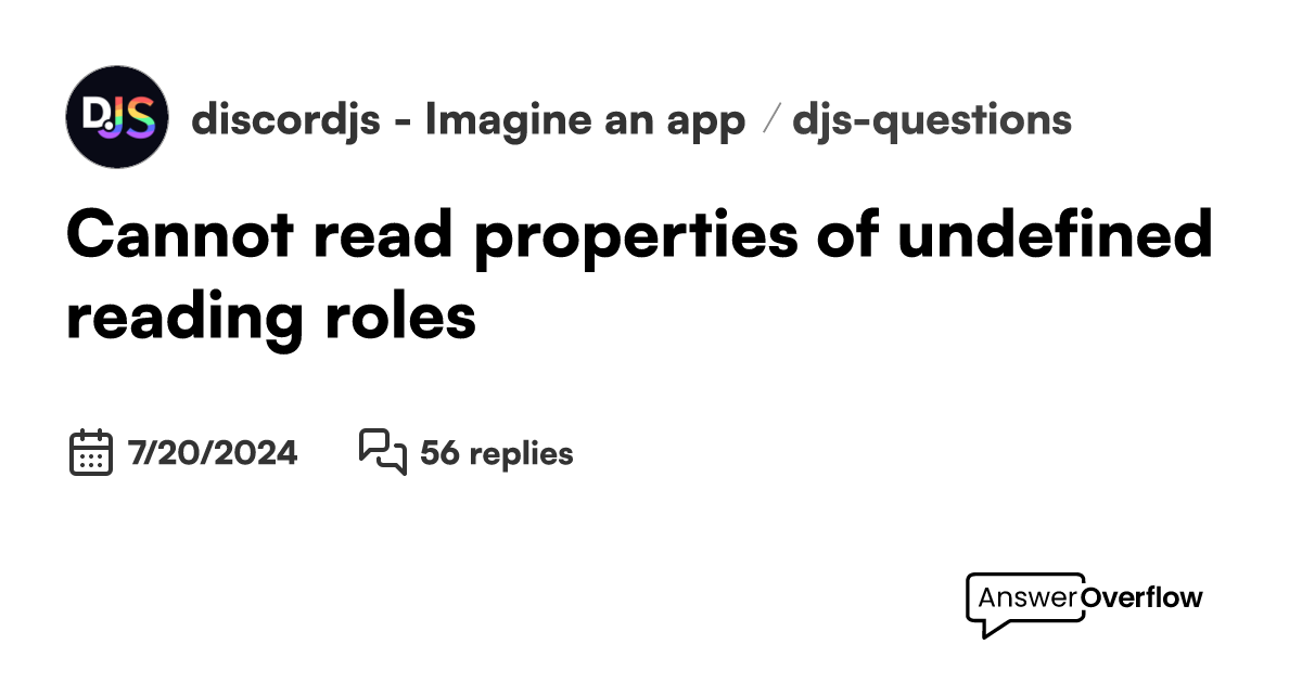 Cannot read properties of undefined (reading 'roles') - discord.js - Imagine an app