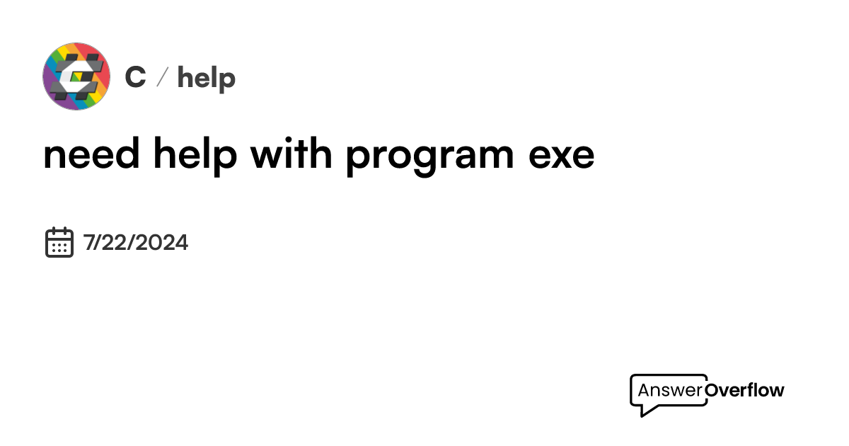 need help with program (.exe) - C#