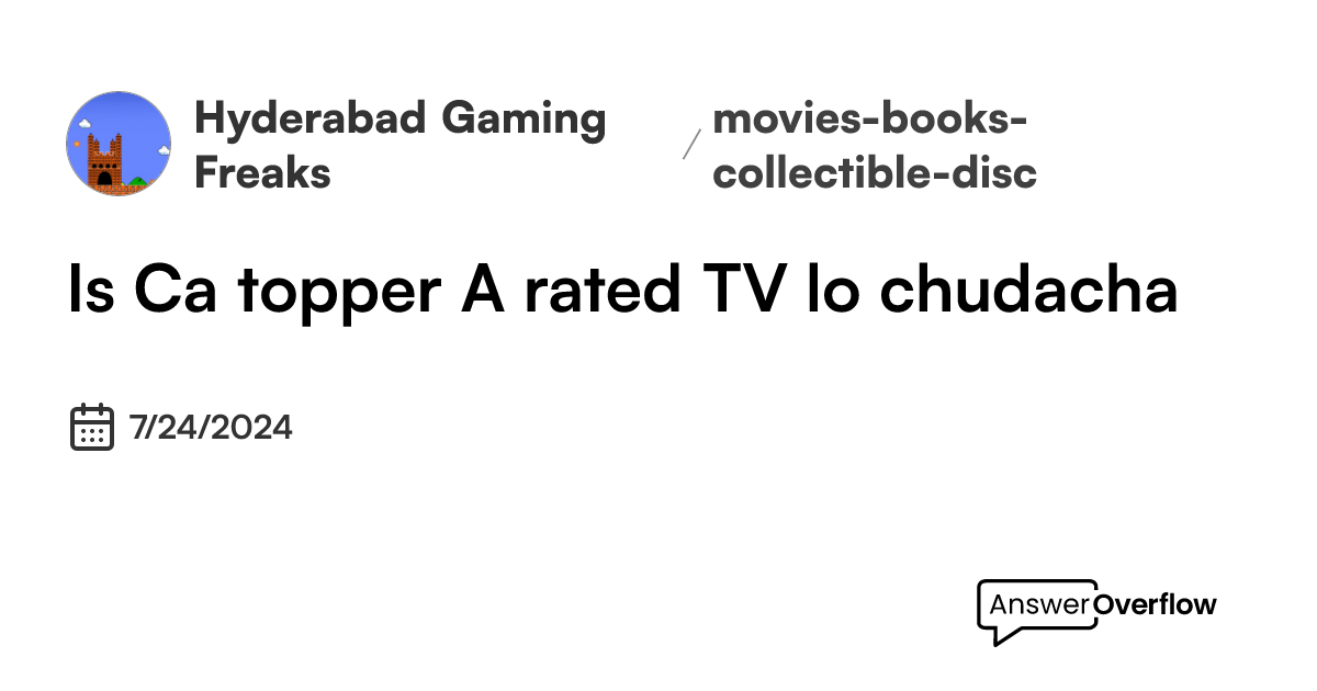 Is Ca topper A rated. TV lo chudacha - Hyderabad Gaming Freaks!🎮🇮🇳