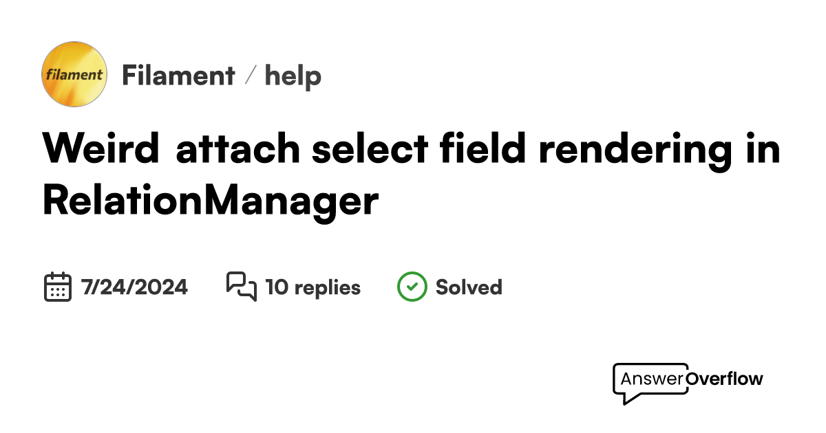Weird attach select field rendering in RelationManager - Filament