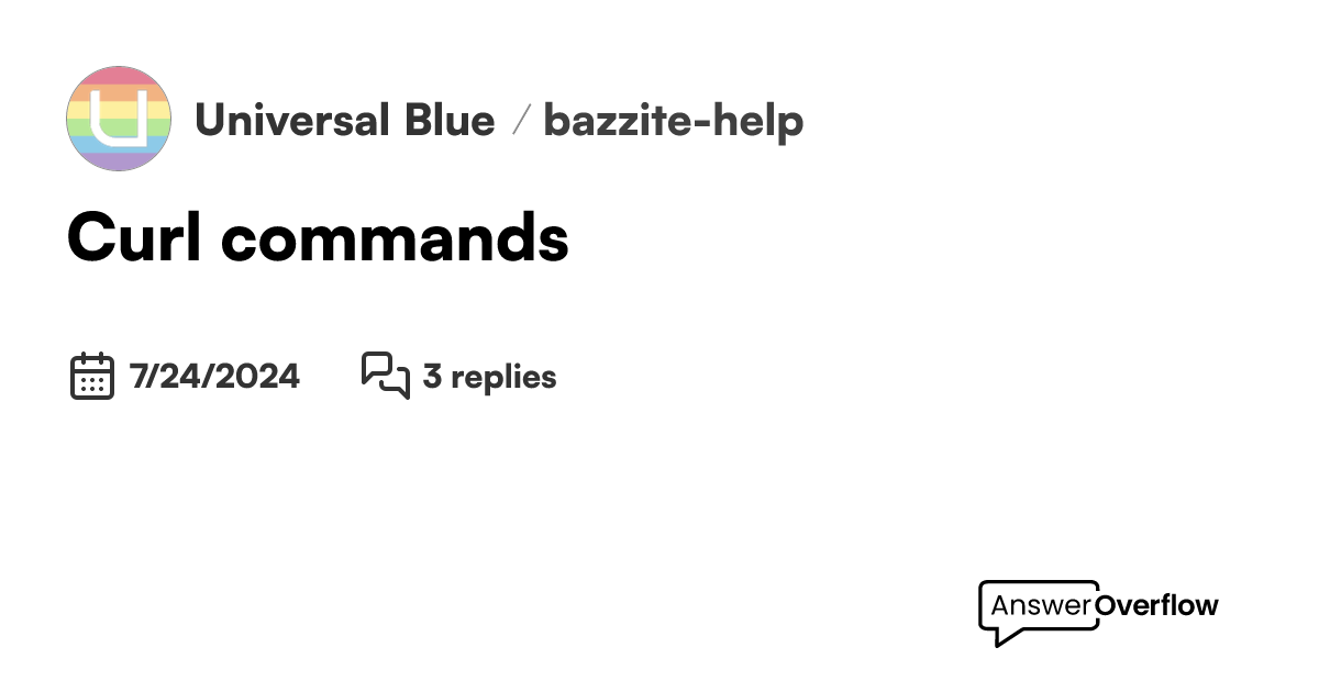 Curl commands? - Universal Blue