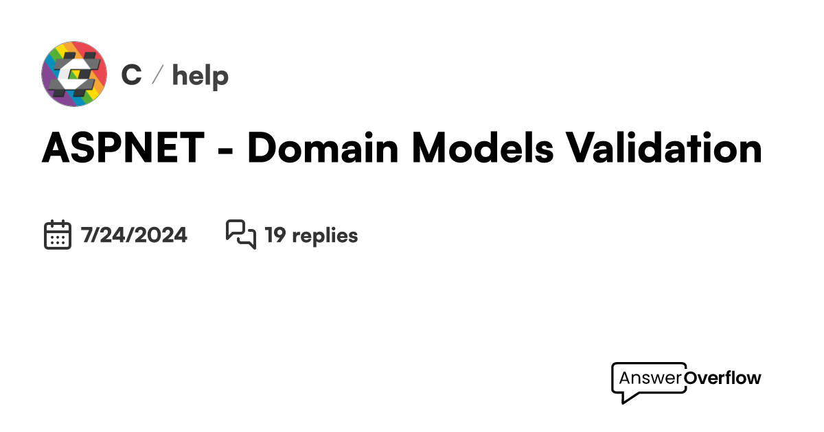 ASP.NET - Domain Models Validation - C#