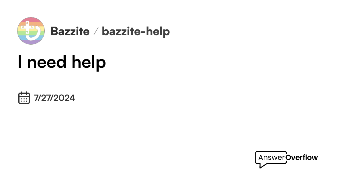 I need help - Universal Blue