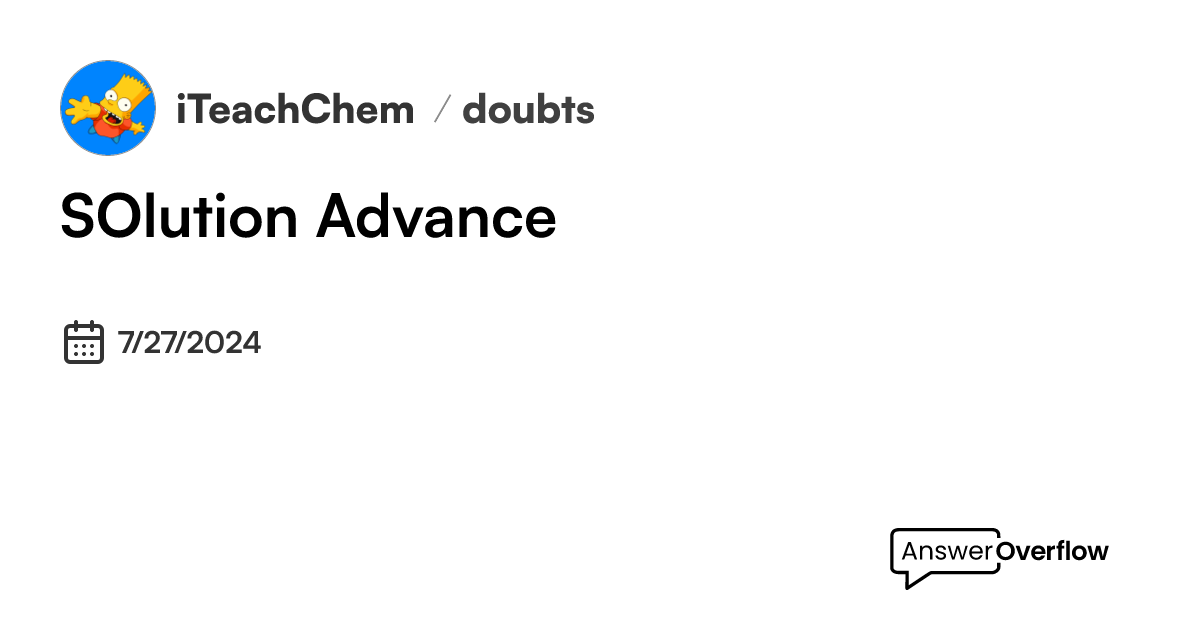 SOlution Advance - iTeachChem