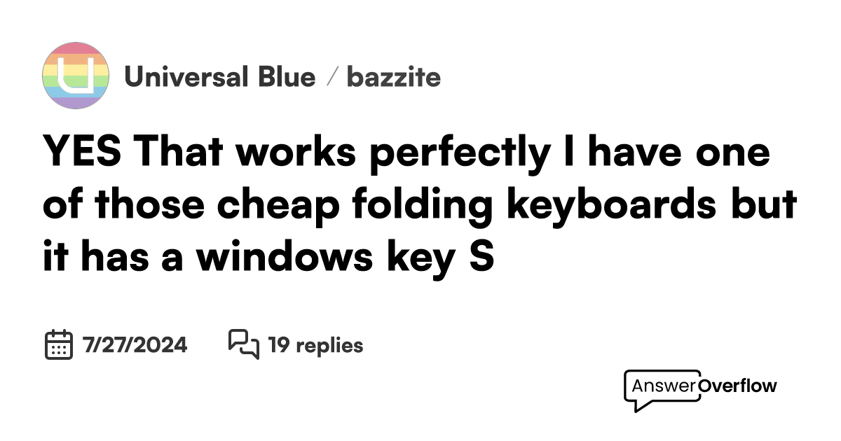 YES!! That works perfectly. I have one of those cheap folding keyboards ...