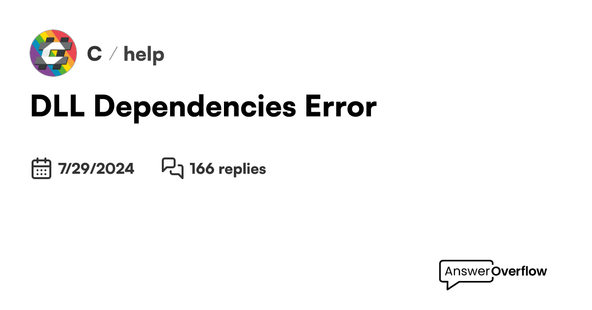 DLL Dependencies Error - C#